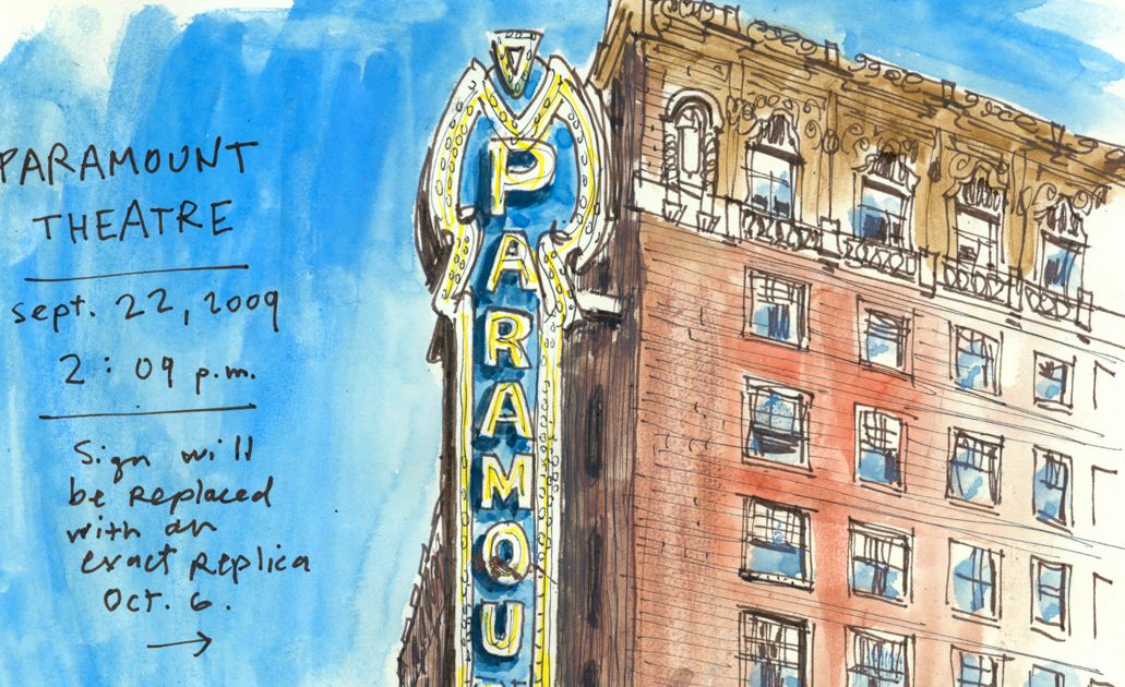 The Paramount Theatre sign will shine with new lights | The Seattle Times