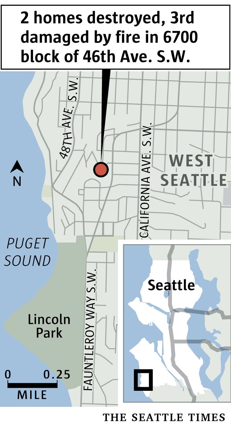 2 homes destroyed, 1 damaged in W. Seattle fire; no injuries, says SFD ...