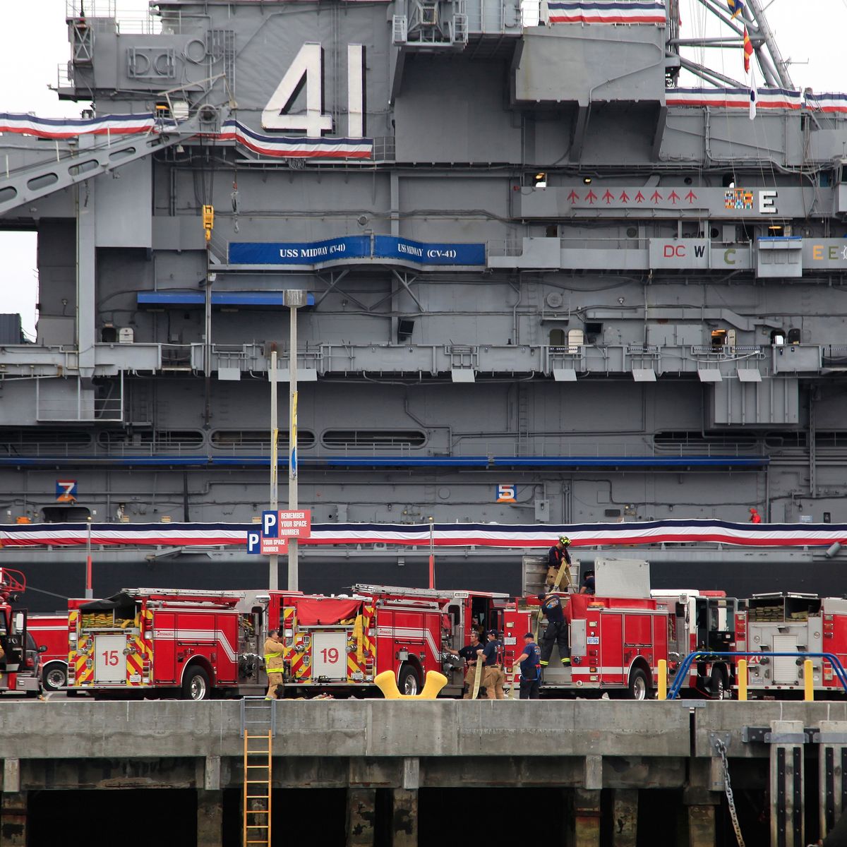 Fire leads to evacuation of historic USS Midway in San Diego | The ...