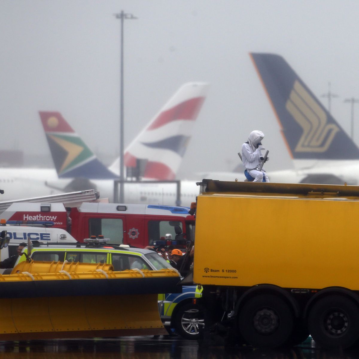 Demonstrators at Heathrow protest airport expansion | The Seattle Times