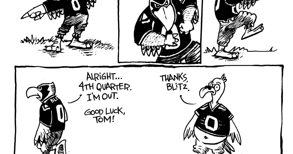 Sunday sports cartoon: Blitz the Seahawk calls it quits in the fourth ...