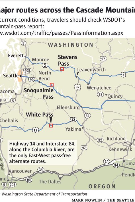 I-90 open in both directions over Snoqualmie Pass | The Seattle Times