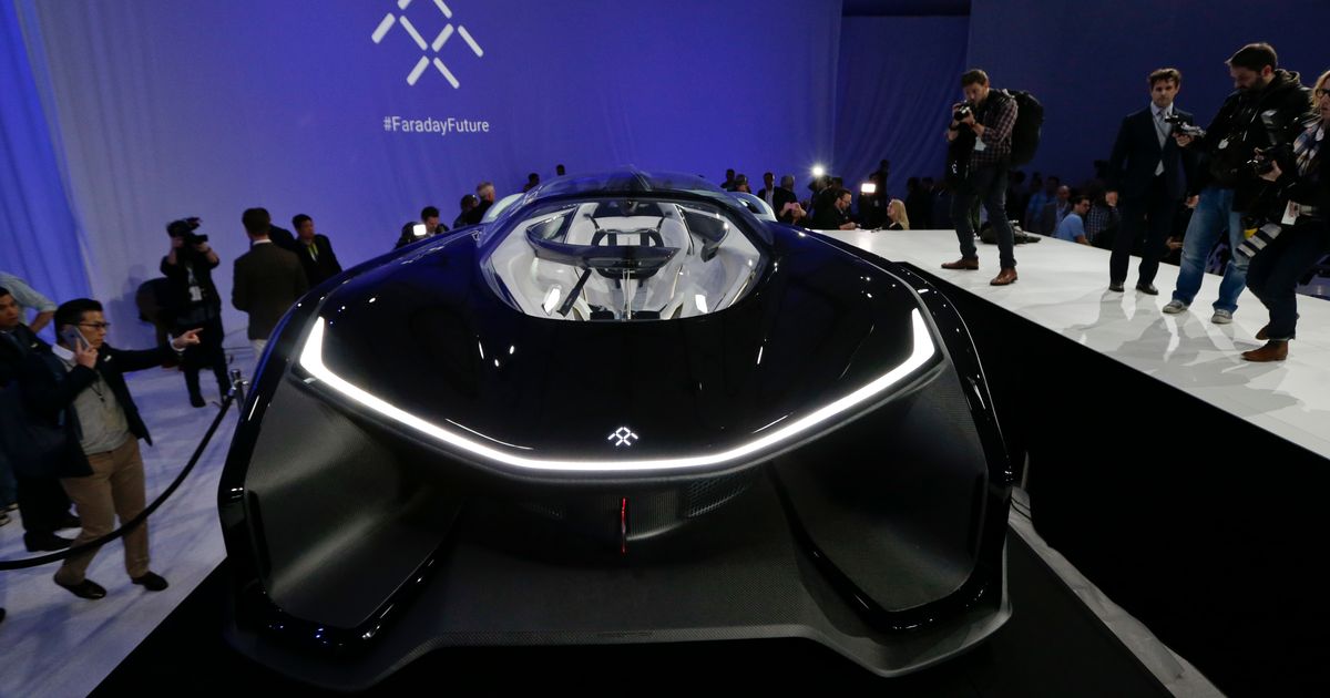 Faraday reveals sleek, sporty concept car in Vegas | The Seattle Times