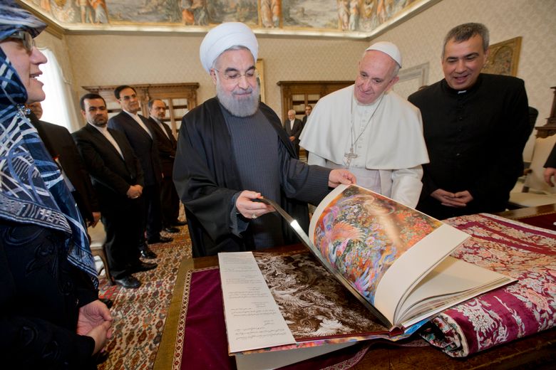 Iranian leader gives pope rug, wants Francis to pray for him | The ...