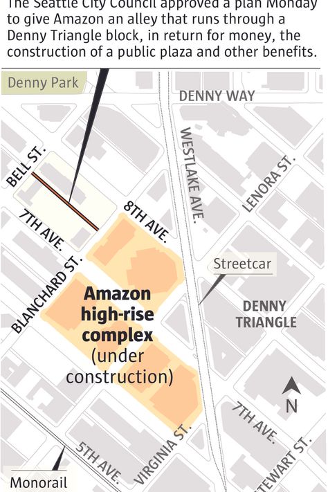 Seattle council votes to give Amazon alley for plaza, addresses free ...