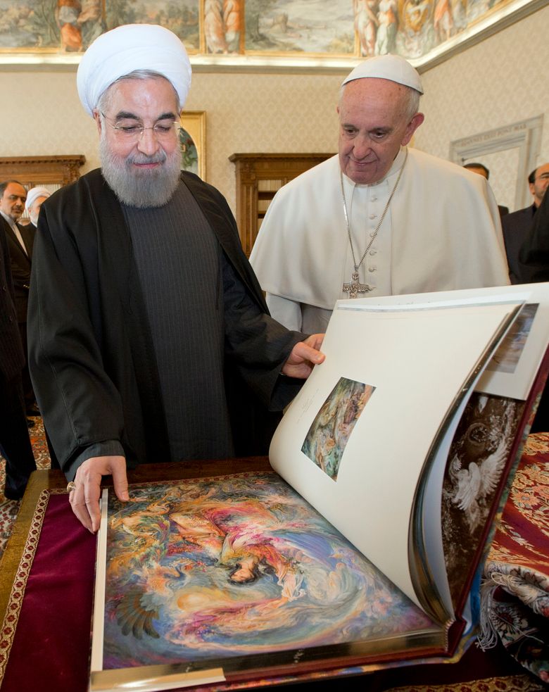 Iranian leader gives pope rug, wants Francis to pray for him | The ...