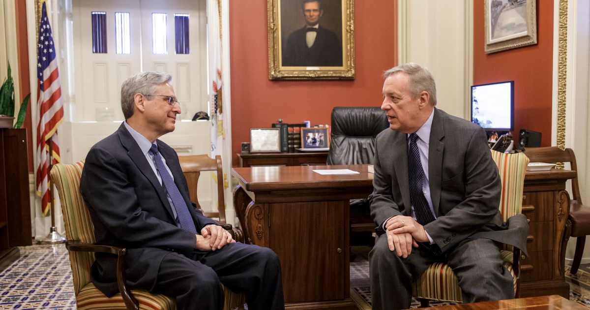 Nominee Garland smiles, stays quiet while in public view | The Seattle ...