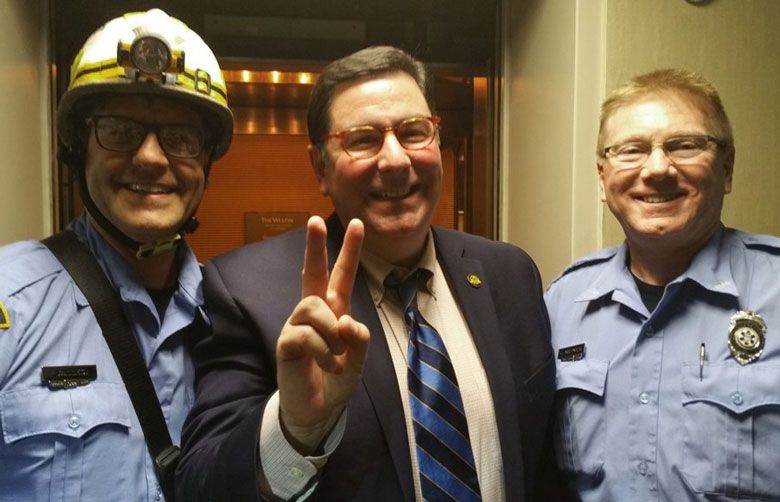 No joke: 3 mayors walk into an elevator, get stuck | The Seattle Times