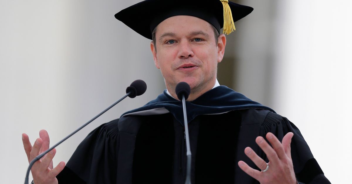 Matt Damon tells MIT graduates to face the world’s problems | The ...