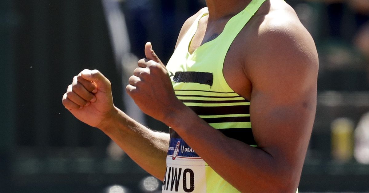 Jeremy Taiwo in second place halfway through decathlon at Olympic ...