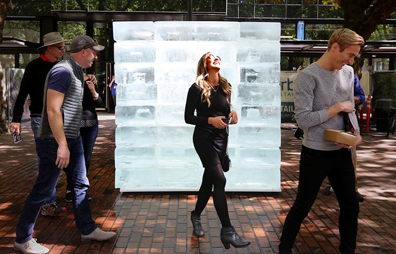 Occidental Park’s 10-ton ice cube: Catch it while you can | The Seattle ...