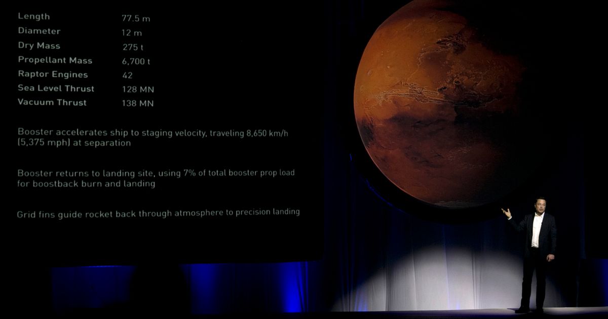 Elon Musk unveils plans for colonizing Mars | The Seattle Times