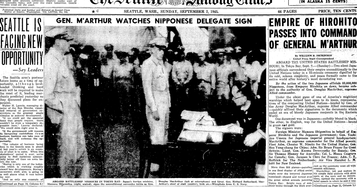 How The Seattle Times covered WWII’s V-J Day in 1945 | The Seattle Times