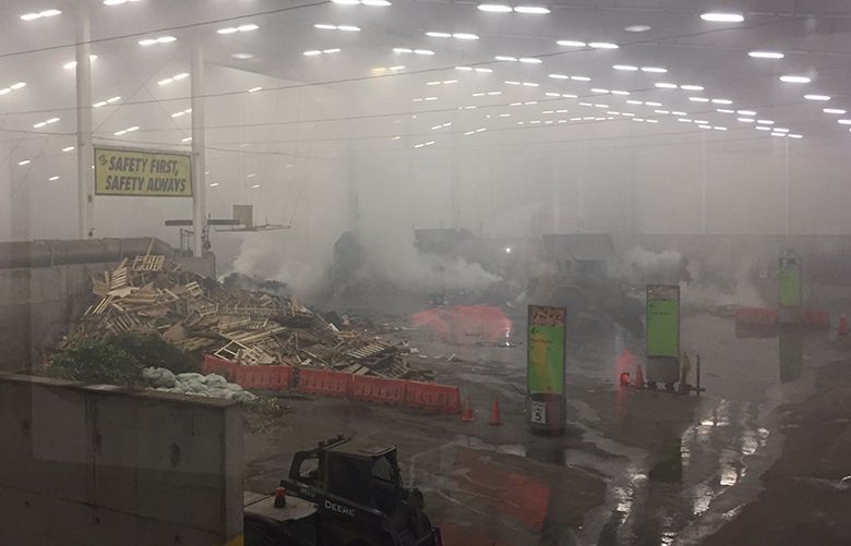 Crews battle trash fire at South Seattle transfer station | The Seattle ...