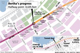 Bertha’s halfway done; if this keeps up, it could emerge in May (knock ...