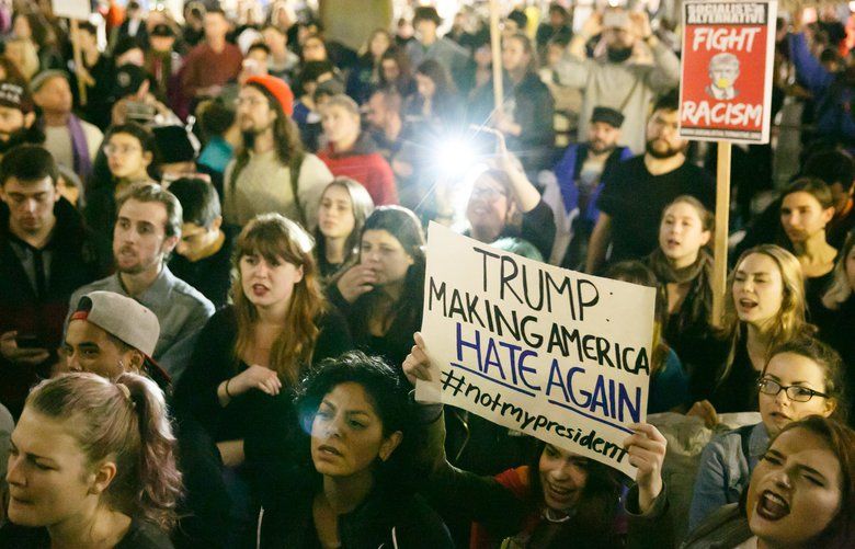 Watch: Seattle protests Trump’s victory, mourns Clinton’s loss | The ...