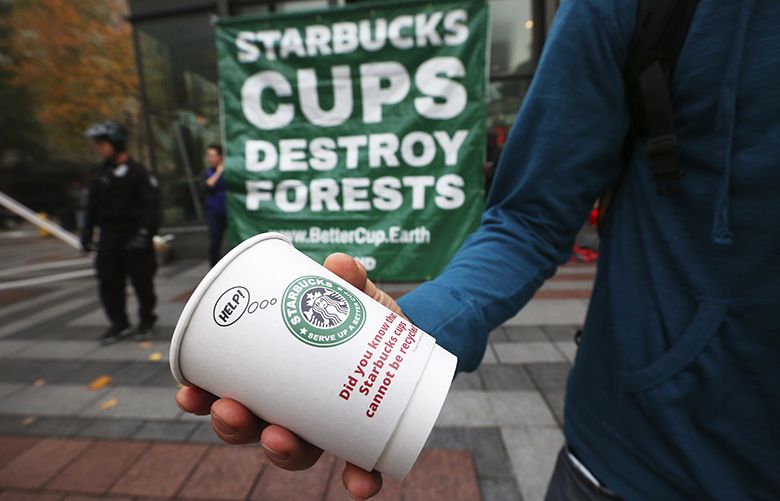 Environmental group urges Starbucks to expand cup-recycling effort ...