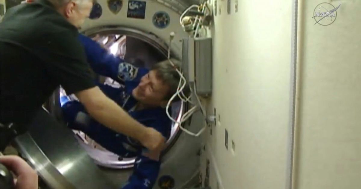 Space station receives oldest female astronaut, bit of Mars | The ...