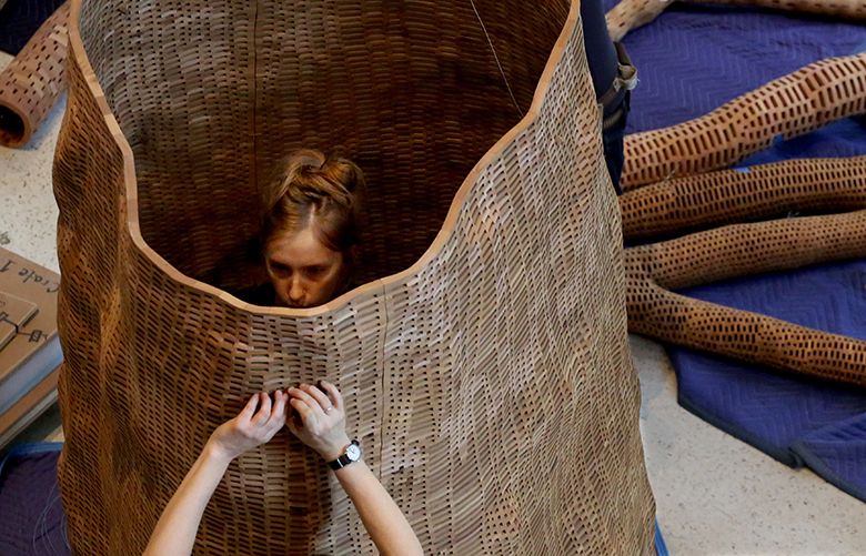 SAM lobby welcomes ‘Middle Fork’ sculpture | The Seattle Times