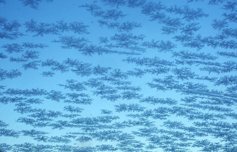 Crystal-blue windshield art, courtesy of the season | The Seattle Times