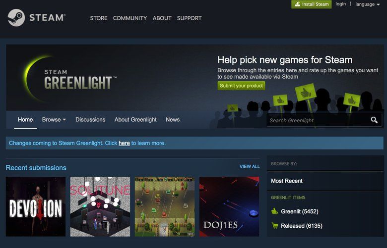Valve shutting down its Steam store’s Greenlight video-game voting tool ...