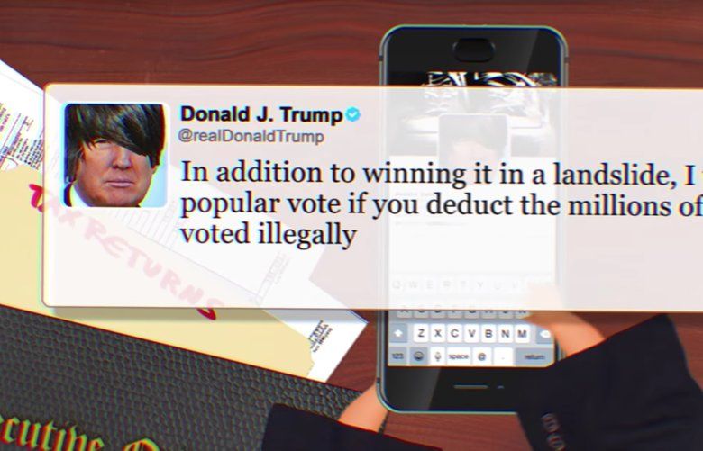 Watch: Trump’s tweets are turned into an emo song | The Seattle Times