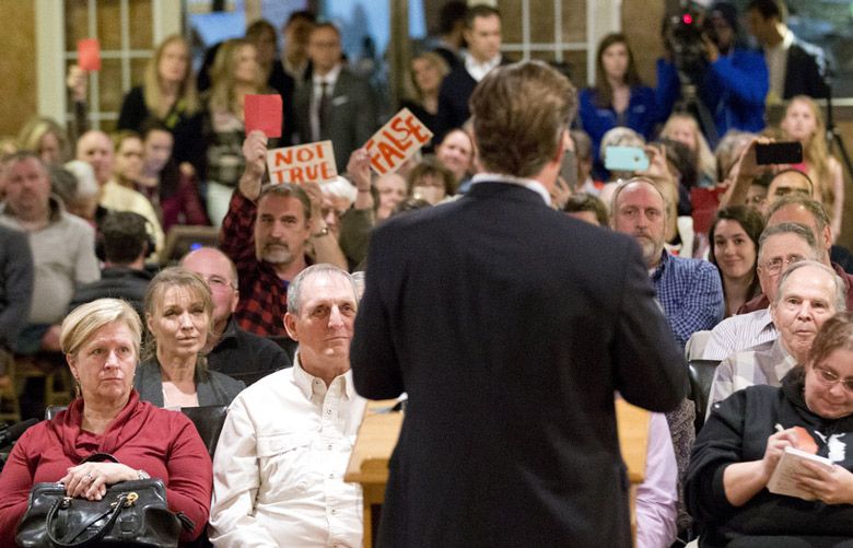 GOP members of Congress face Trump foes at town halls; president tweets ...