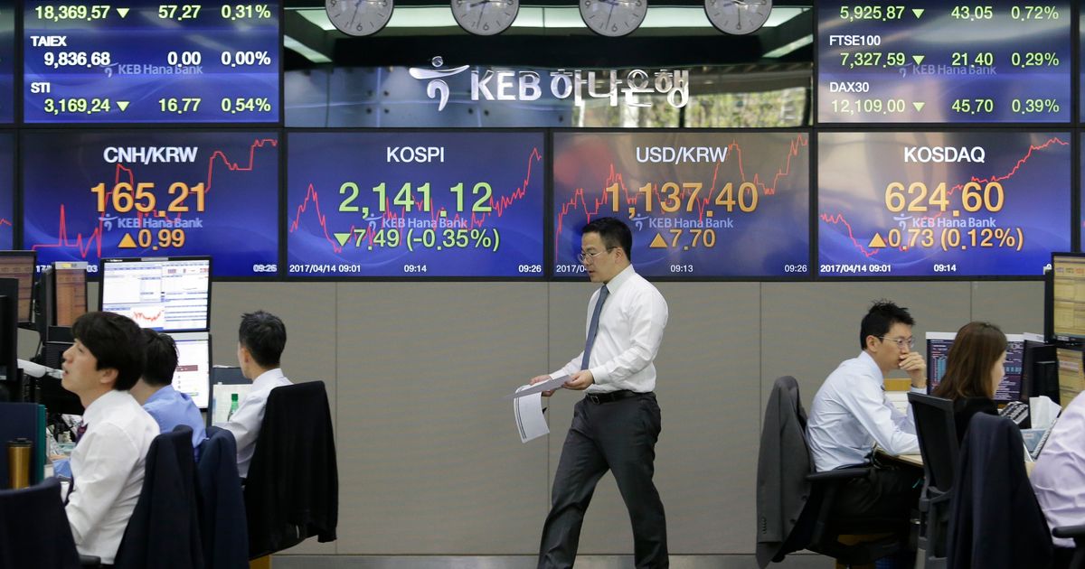 Asian markets fall as investors fret over tensions in Koreas | The ...