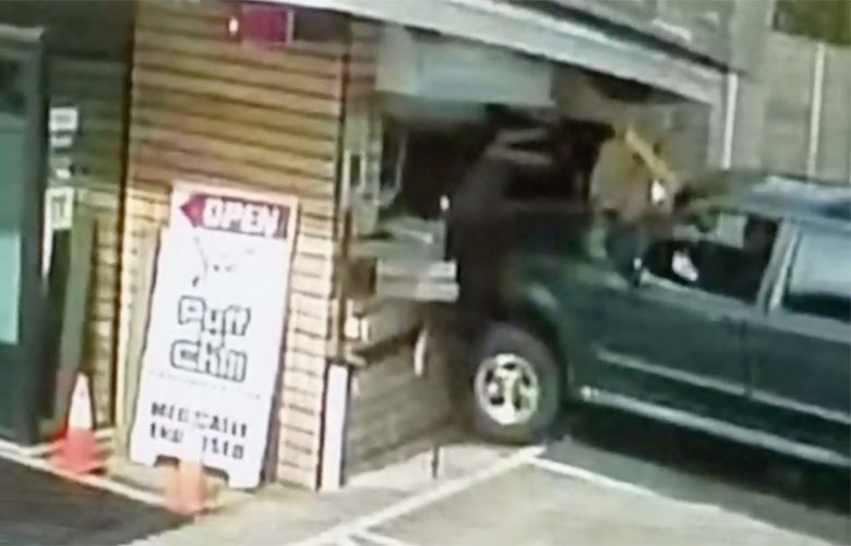 Man drives through pot-shop wall — then buys a joint | The Seattle Times