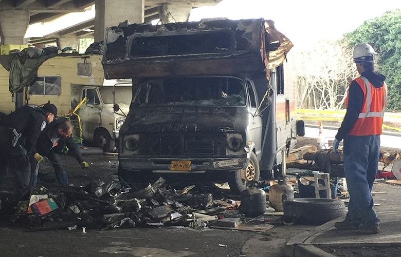 Homeless camp near West Seattle Bridge must close after fire, city says ...