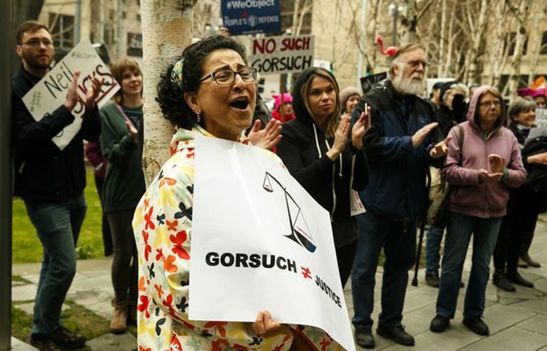 Seattle protest targets Supreme Court nominee Gorsuch | The Seattle Times