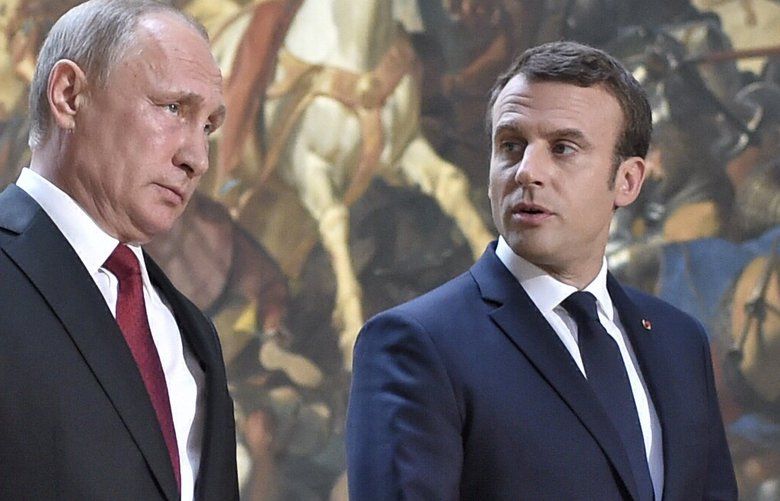 French president flexes diplomatic muscles in Putin meeting | The ...