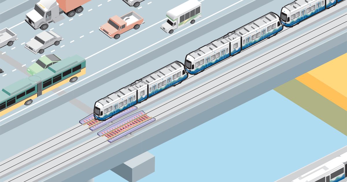 World’s first light rail on a floating bridge: For I-90, Sound Transit ...