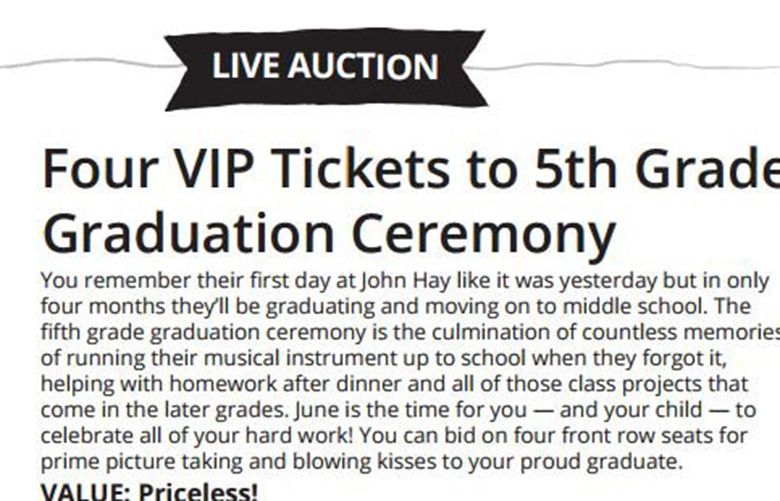Want a front-row seat at your child’s graduation? Bidding starts at ...