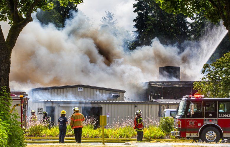 Crews fight fire at Fircrest School in Shoreline | The Seattle Times