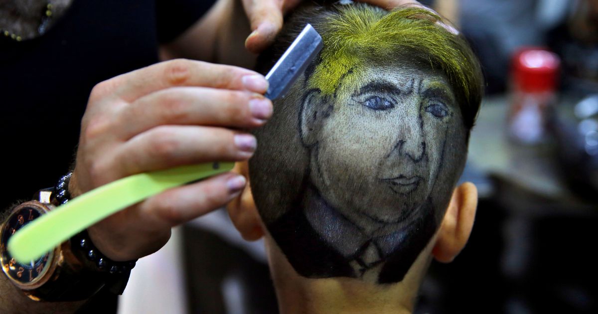 Syrian barber creates portraits on canvas — clients’ heads | The ...