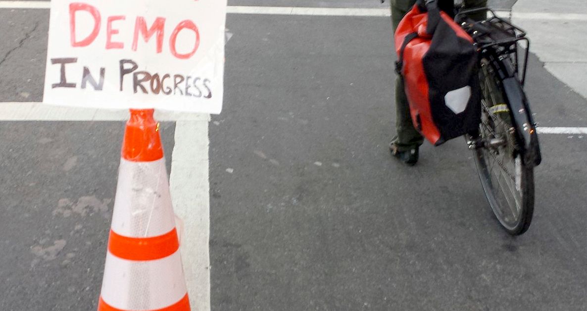 Groups make DIY bike lanes to show US cities what could be | The ...