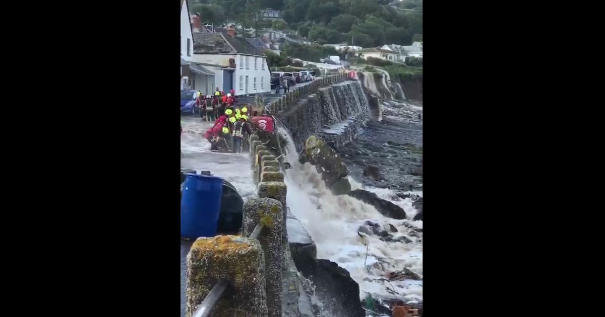 Flash flooding hits UK coastal village in Cornwall | The Seattle Times