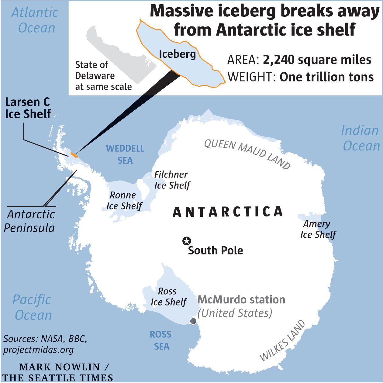 Scientists say massive iceberg has broken off in Antarctica | The ...