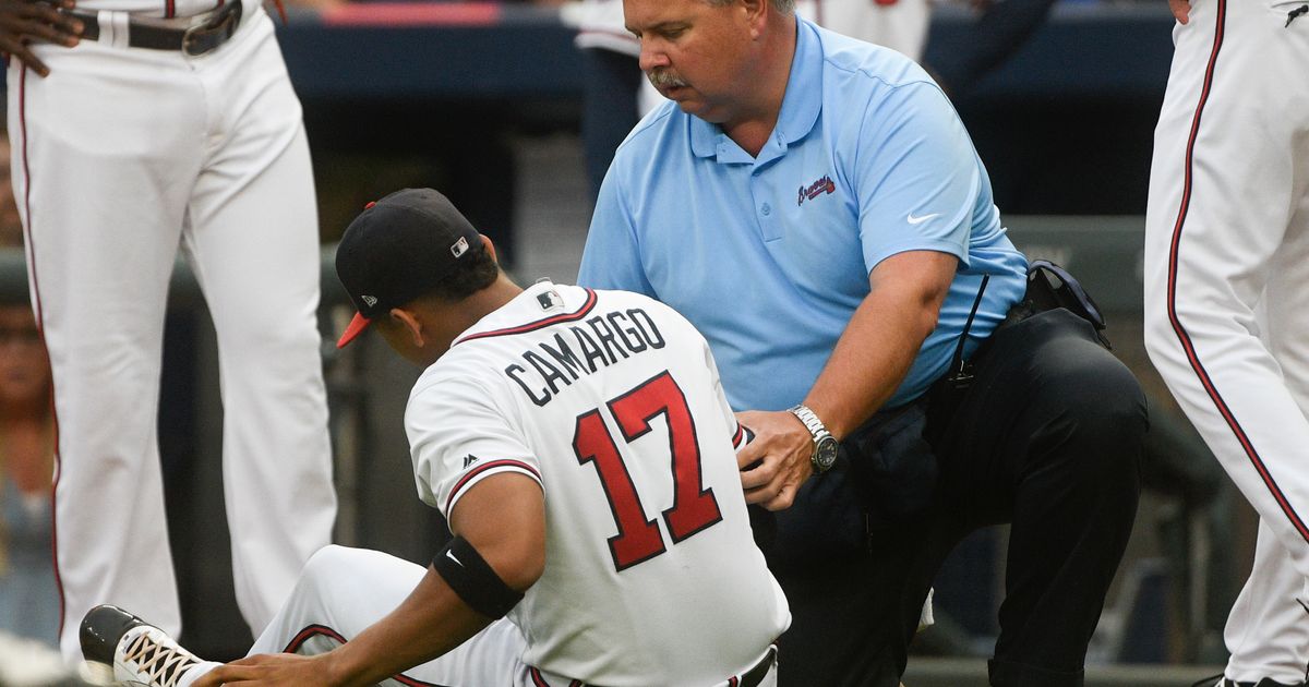 After freak injury running on field, Braves’ Camargo on DL | The ...