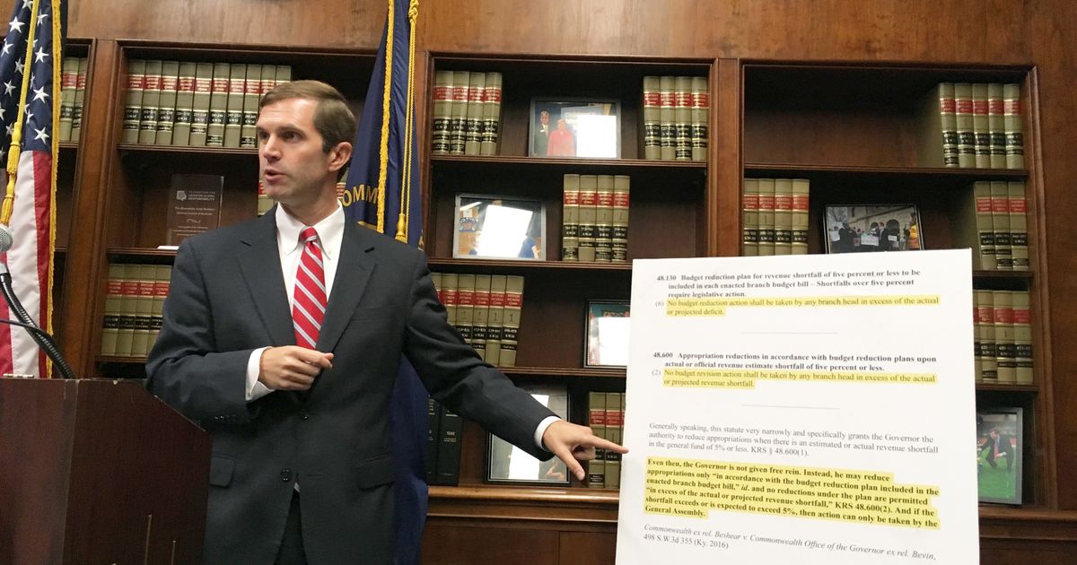 Beshear calls Bevin’s plan for spending cuts illegal | The Seattle Times
