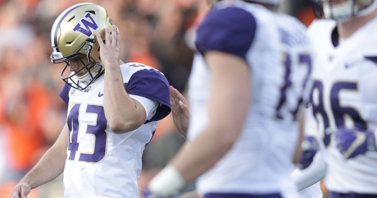 Huskies replace senior kicker Tristan Vizcaino with redshirt freshman ...