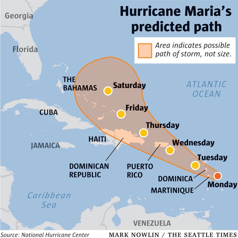 Hurricane Maria batters Dominica as a Category 5 storm | The Seattle Times