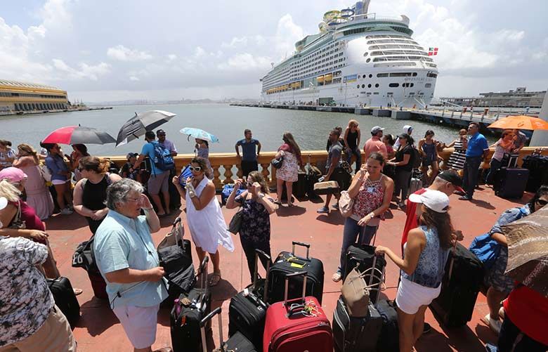 Crowds jam Puerto Rico dock hoping for place on cruise ship | The ...