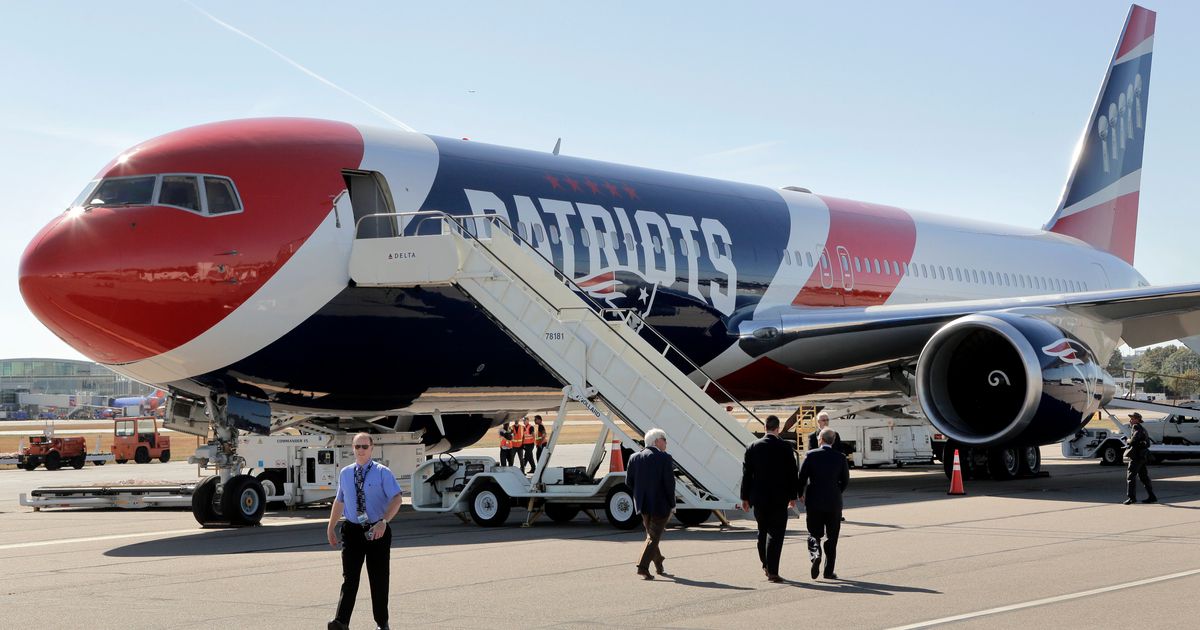 New England Patriots show off customized Boeing 767 | The Seattle Times