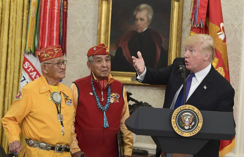 Trump’s ‘Pocahontas’ jab at Navajo event draws blowback | The Seattle Times