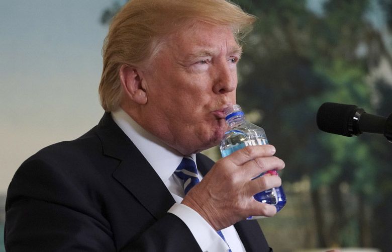 Trump pauses address to nation to take 2 big swigs of water | The ...