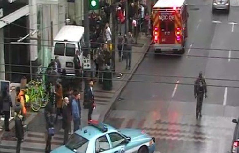 6 sent to hospital after van jumps curb, strikes pedestrians in ...