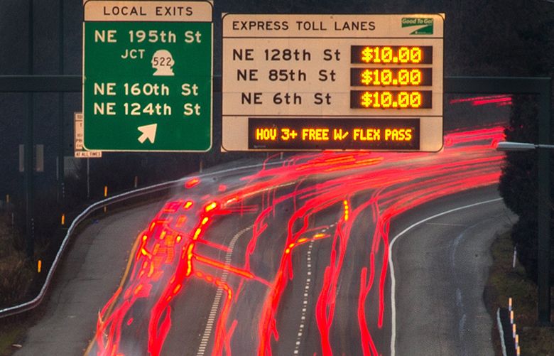 Washington’s I-405 express tolls should rise past $10 to keep traffic ...