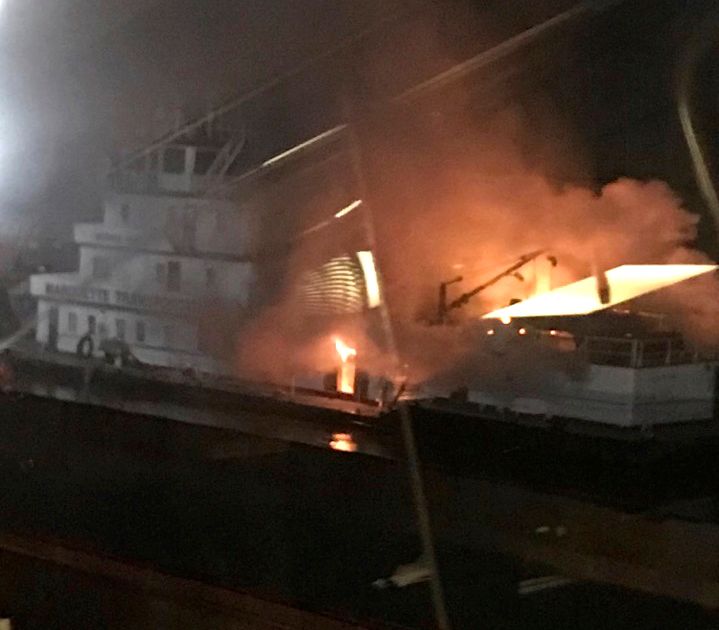 Tugboat engine room fire restricts river traffic overnight | The ...